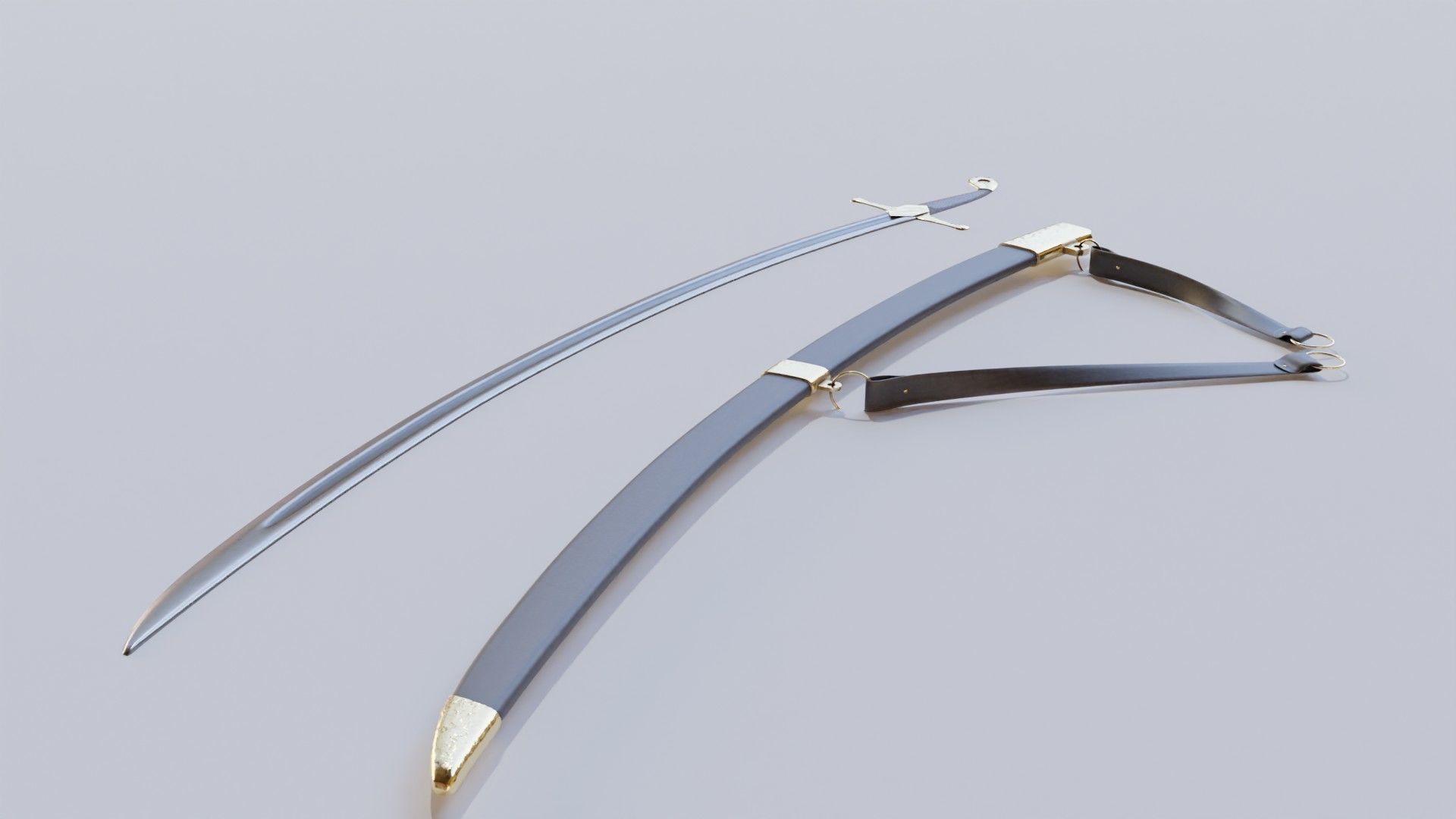 3D model Cavalry Saber Low - poly 3D model VR / AR / low-poly | CGTrader