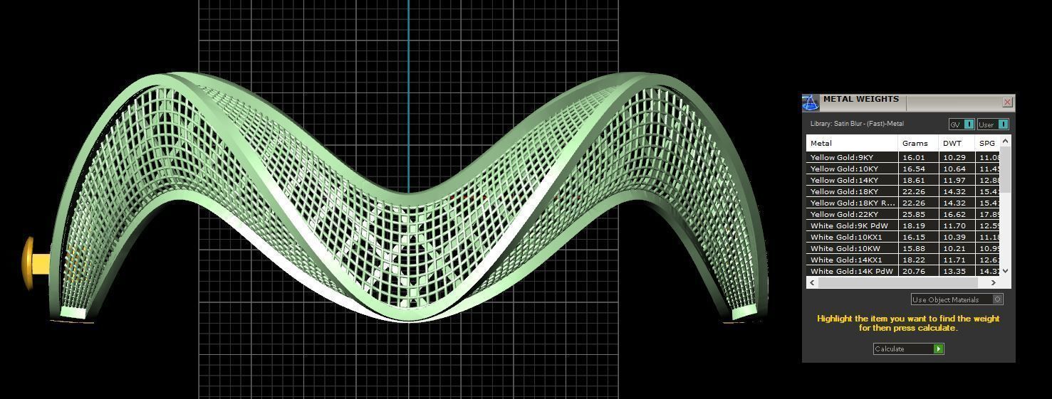 Direct casting mina gold bracelet and ring 3D model animated | CGTrader