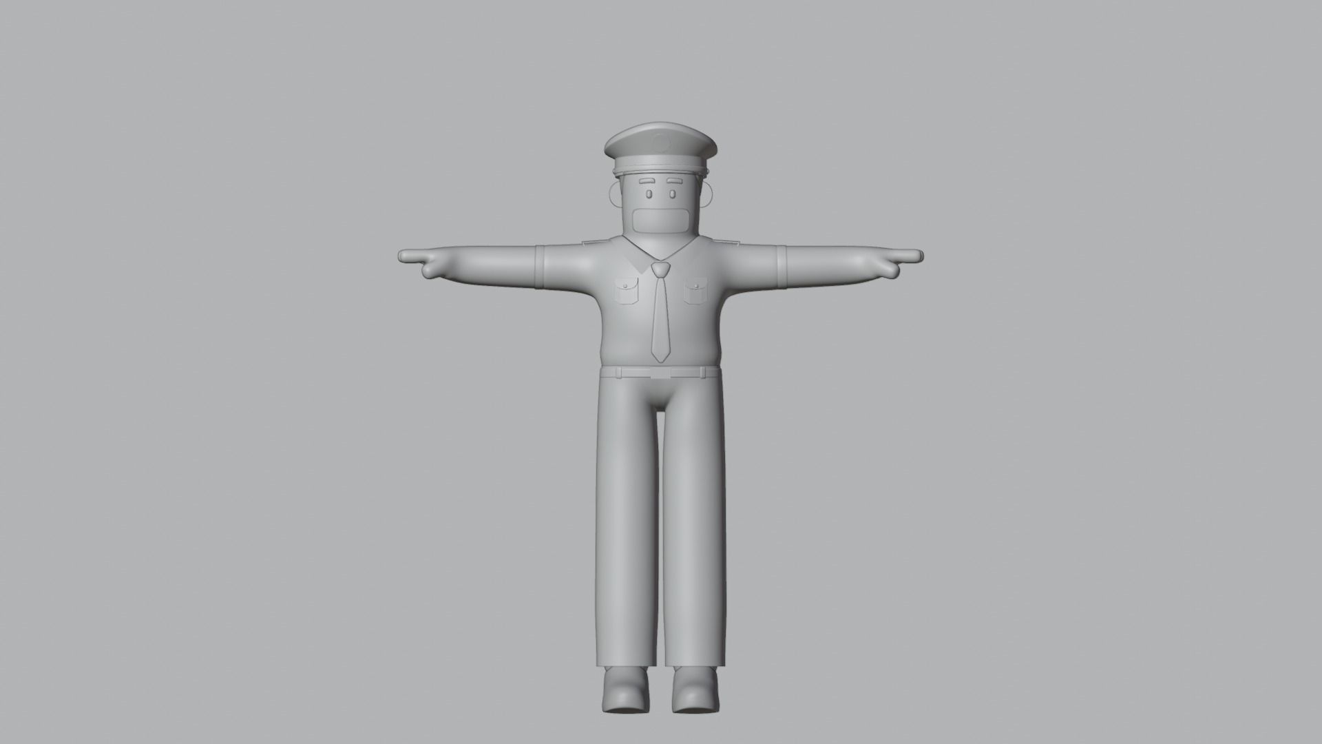 Minimal Pilot Cartoon Character 3D model rigged | CGTrader