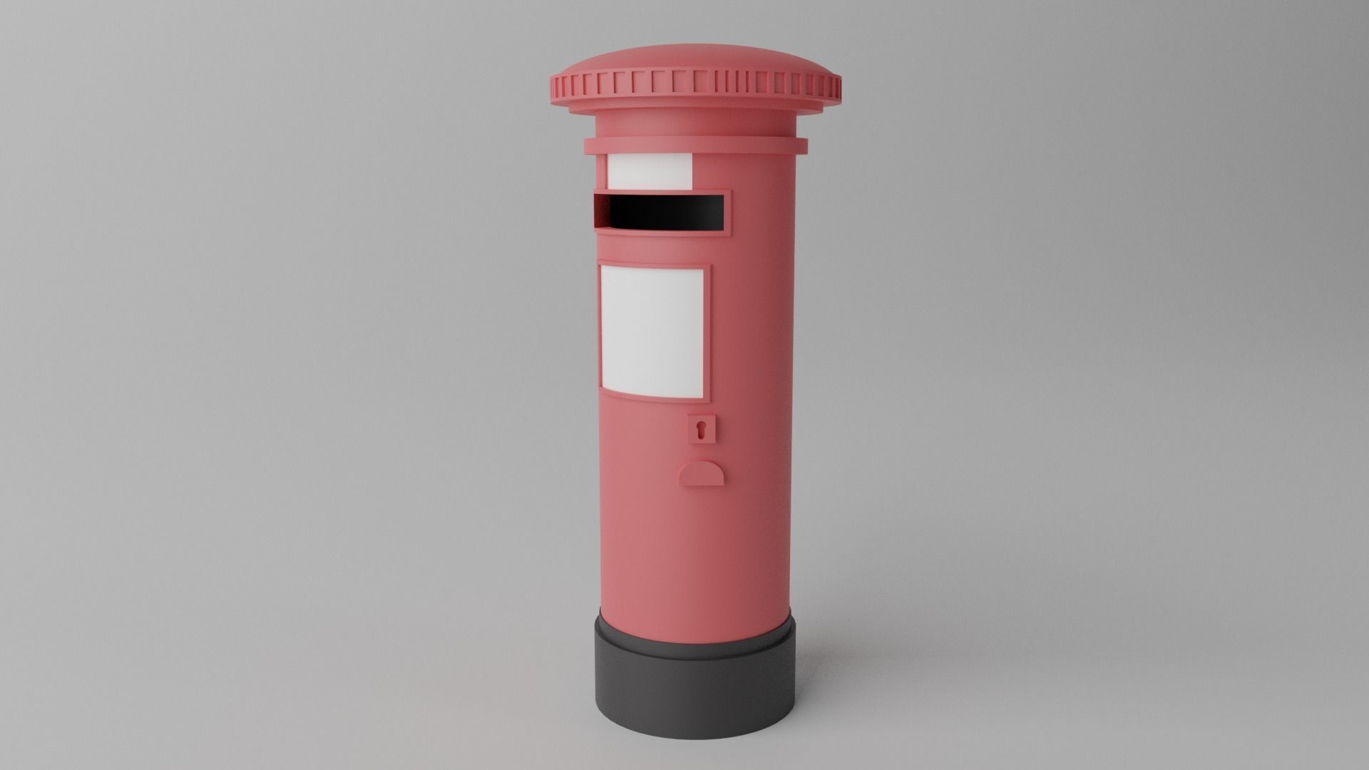 Cartoon British Post Box 3D model | CGTrader
