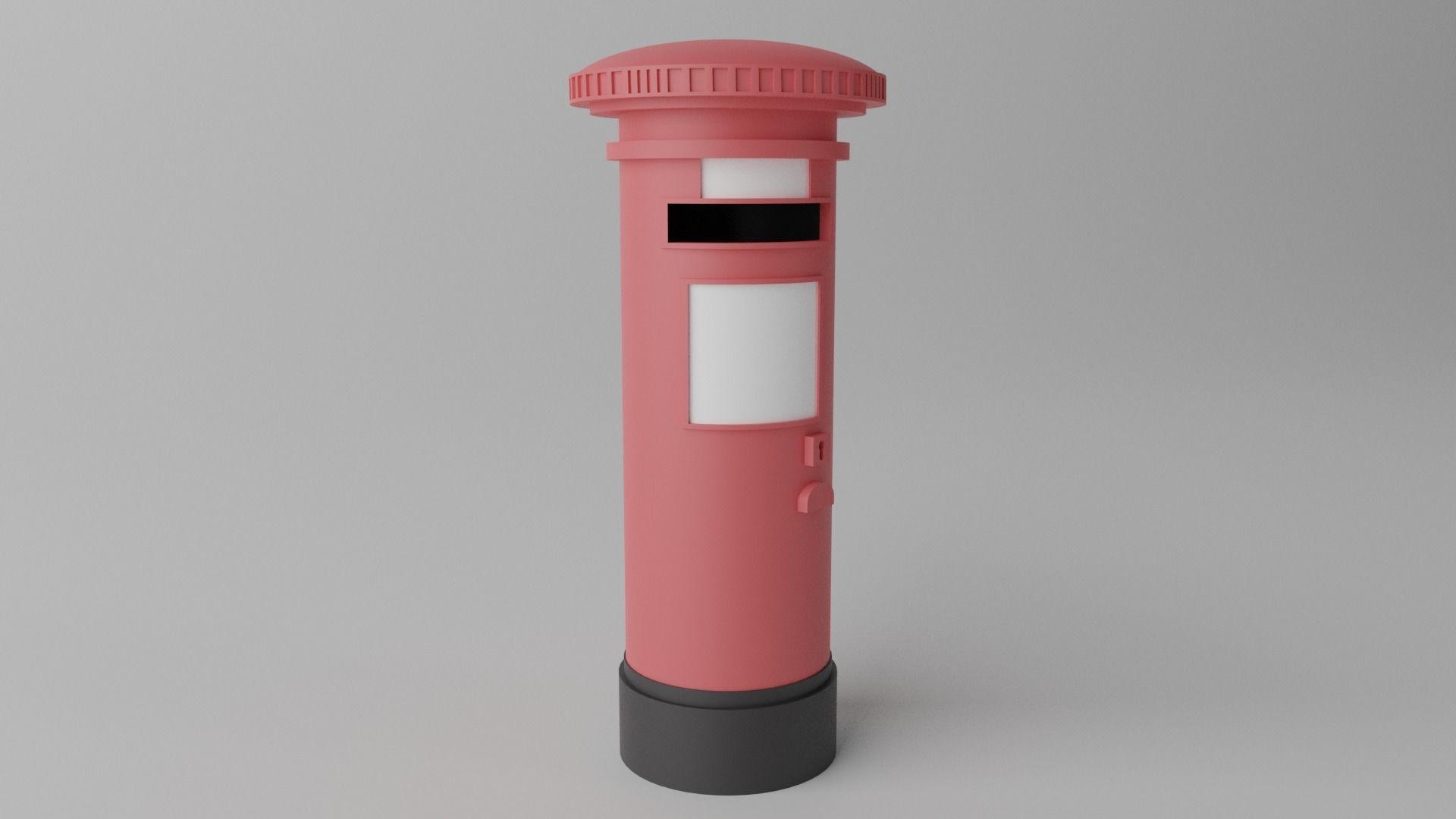 Cartoon British Post Box 3D model | CGTrader