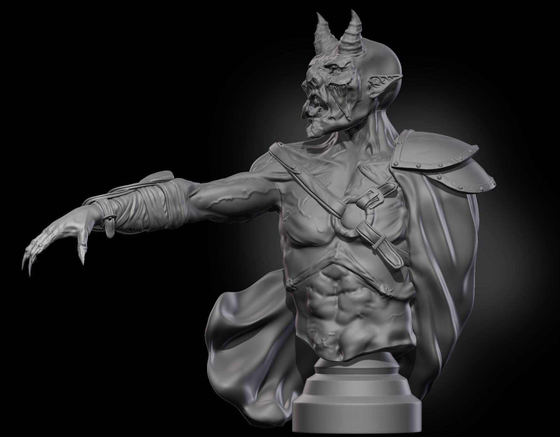 Demon leader free 3D model 3D printable | CGTrader