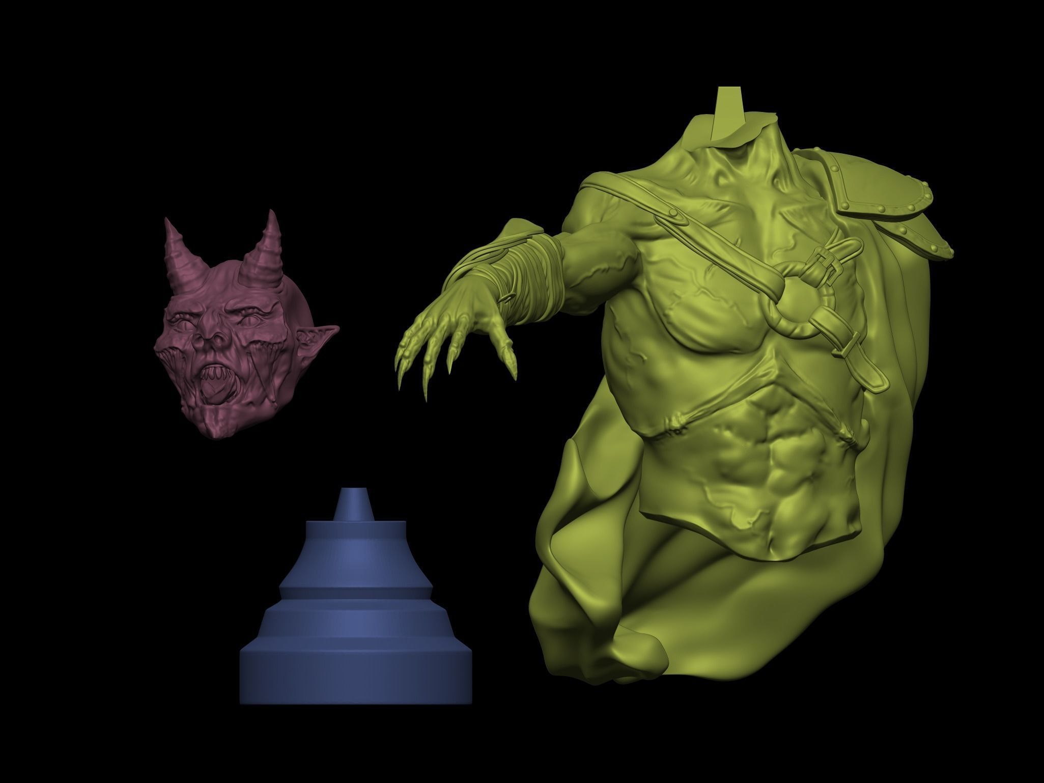 Demon leader free 3D model 3D printable | CGTrader