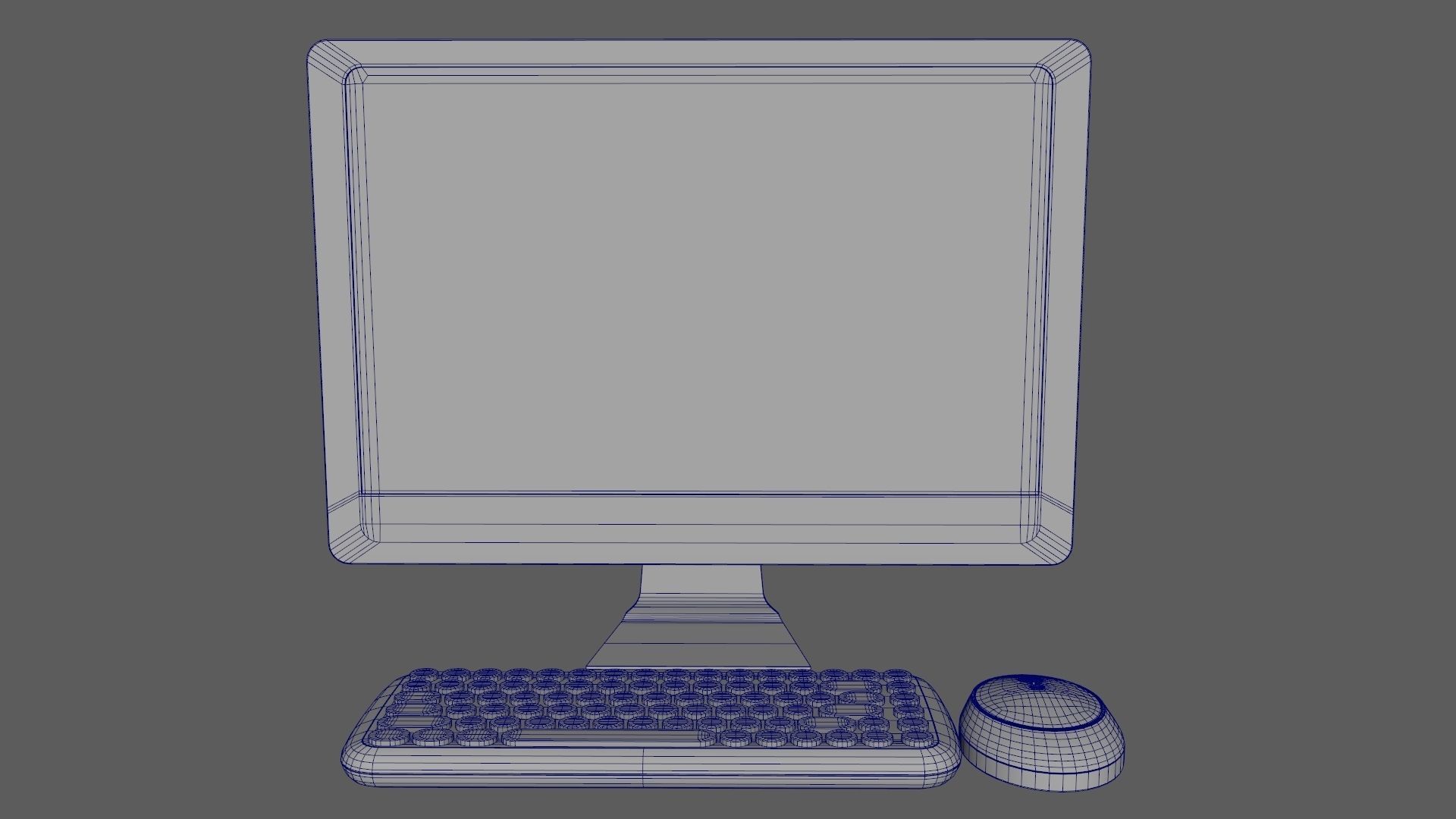 Sweet Pc Set Monitor Keyboard Mouse River Green Version 3D model | CGTrader