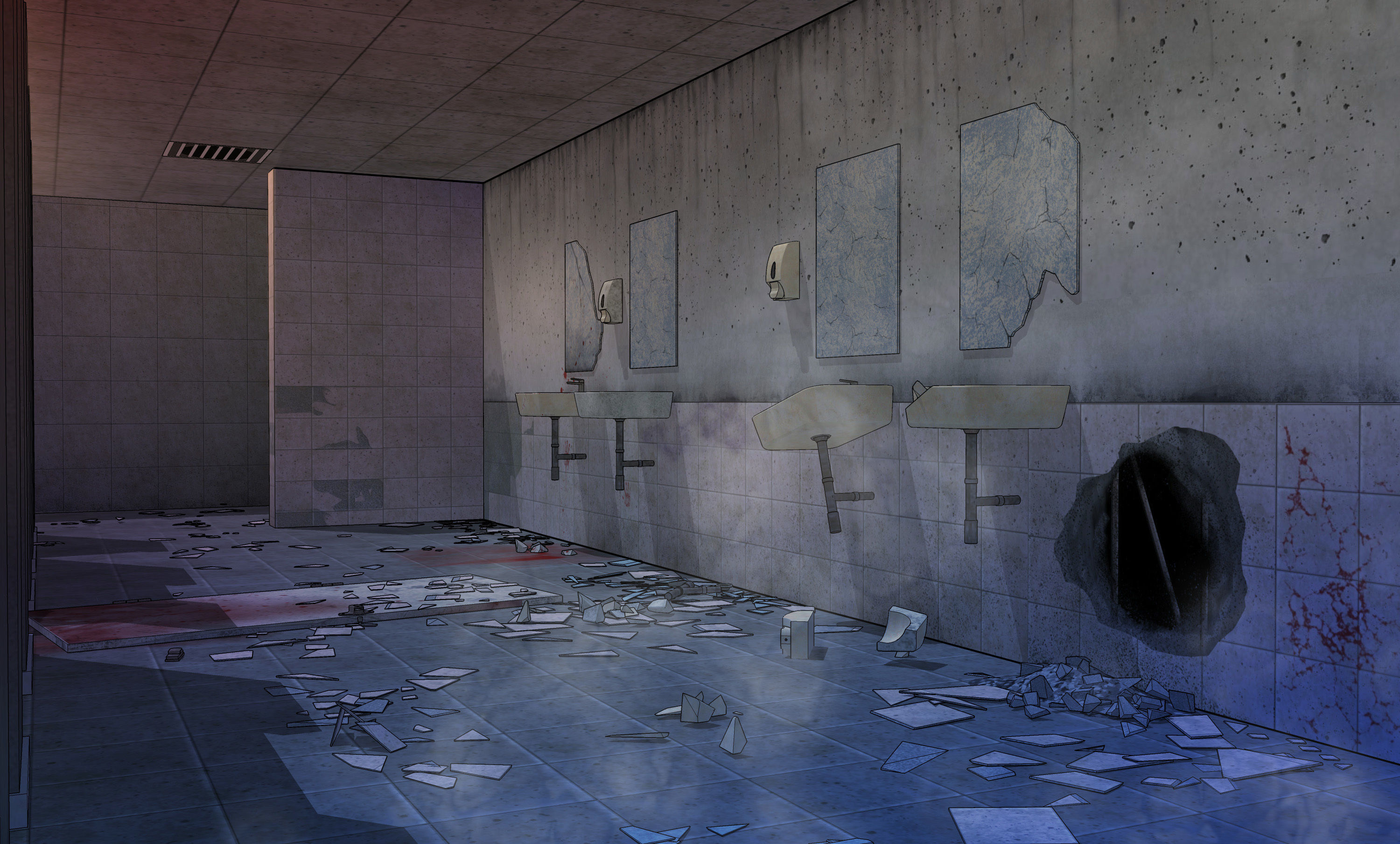 Horror toilet 3D model | CGTrader