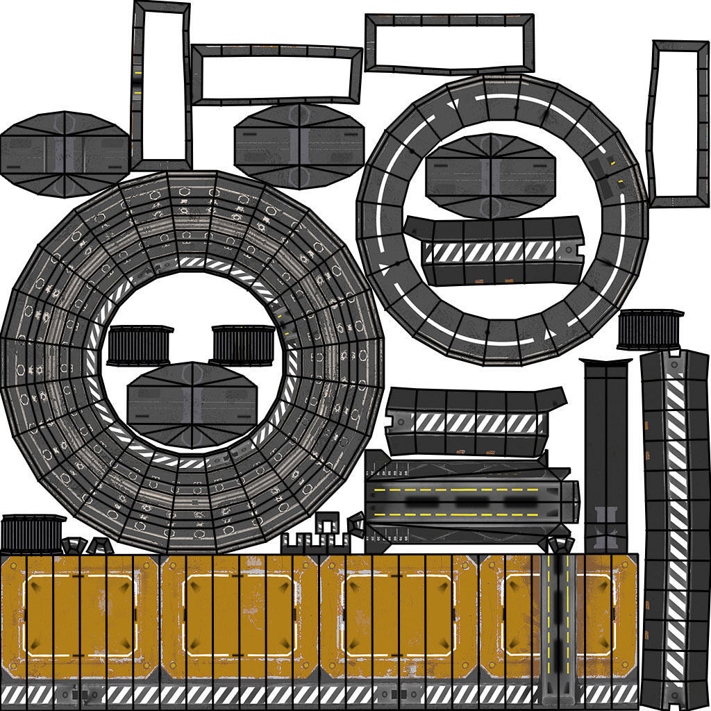 3D model Modular Space Station VR / AR / low-poly | CGTrader
