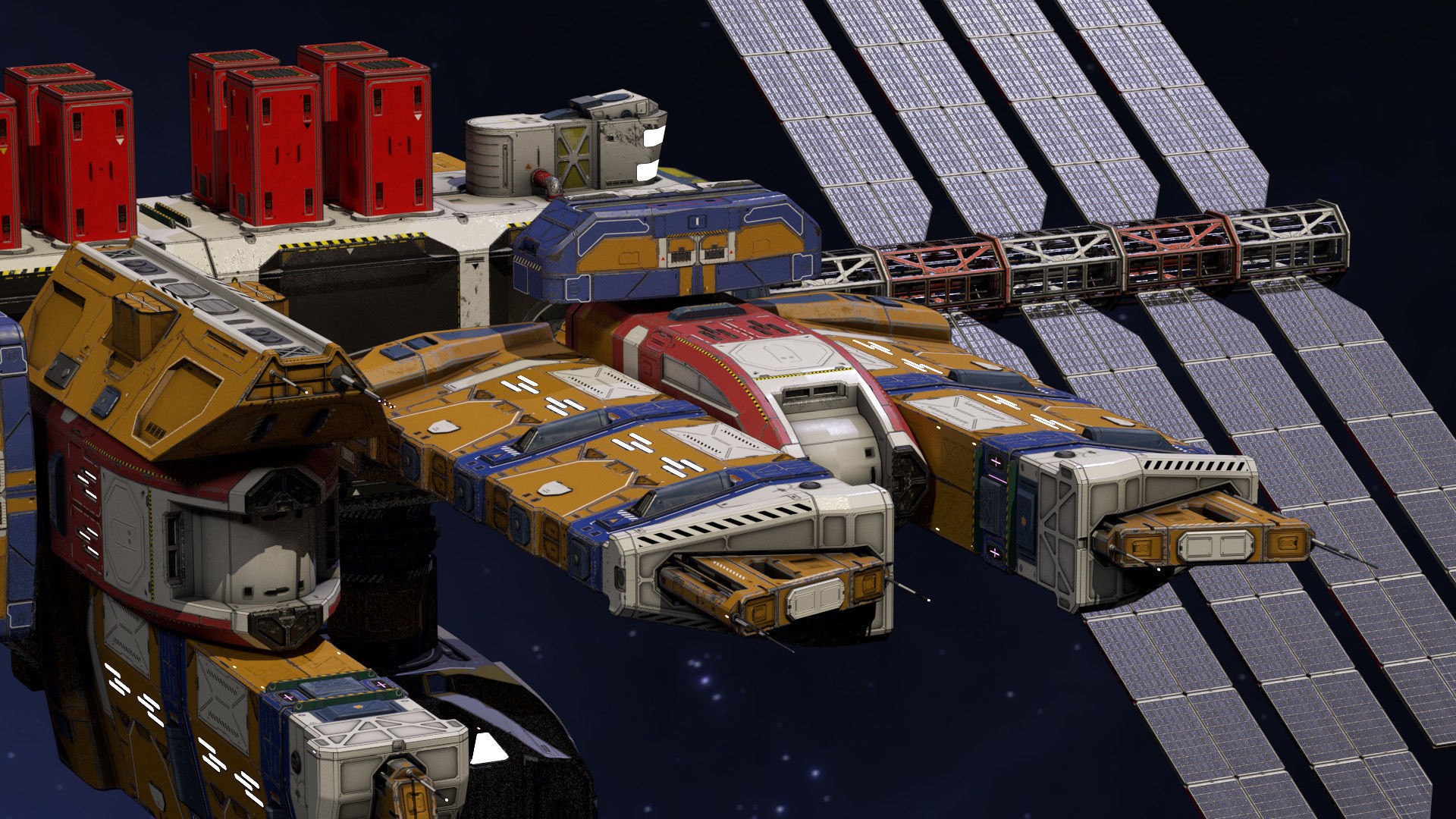3D model Modular Space Station VR / AR / low-poly | CGTrader