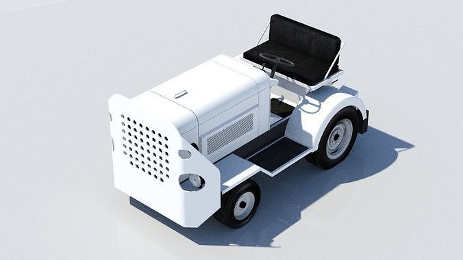 3D model Small TUG MA50 Baggage Tractor Low Poly static VR / AR / low ...