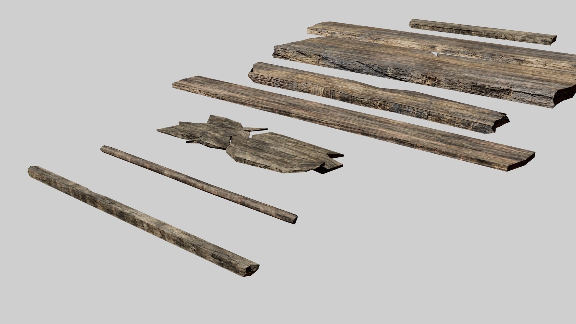 Simple Wood Planks free VR / AR / low-poly 3D model | CGTrader