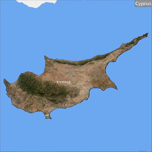 Cyprus Terrain Topography Elevation DEM Geography Landscape 3D model | CGTrader