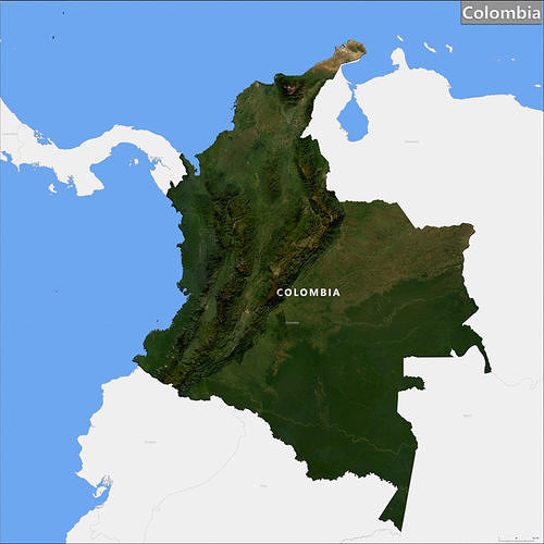 Colombia Terrain Topography Elevation DEM Geography Landscape 3D model | CGTrader