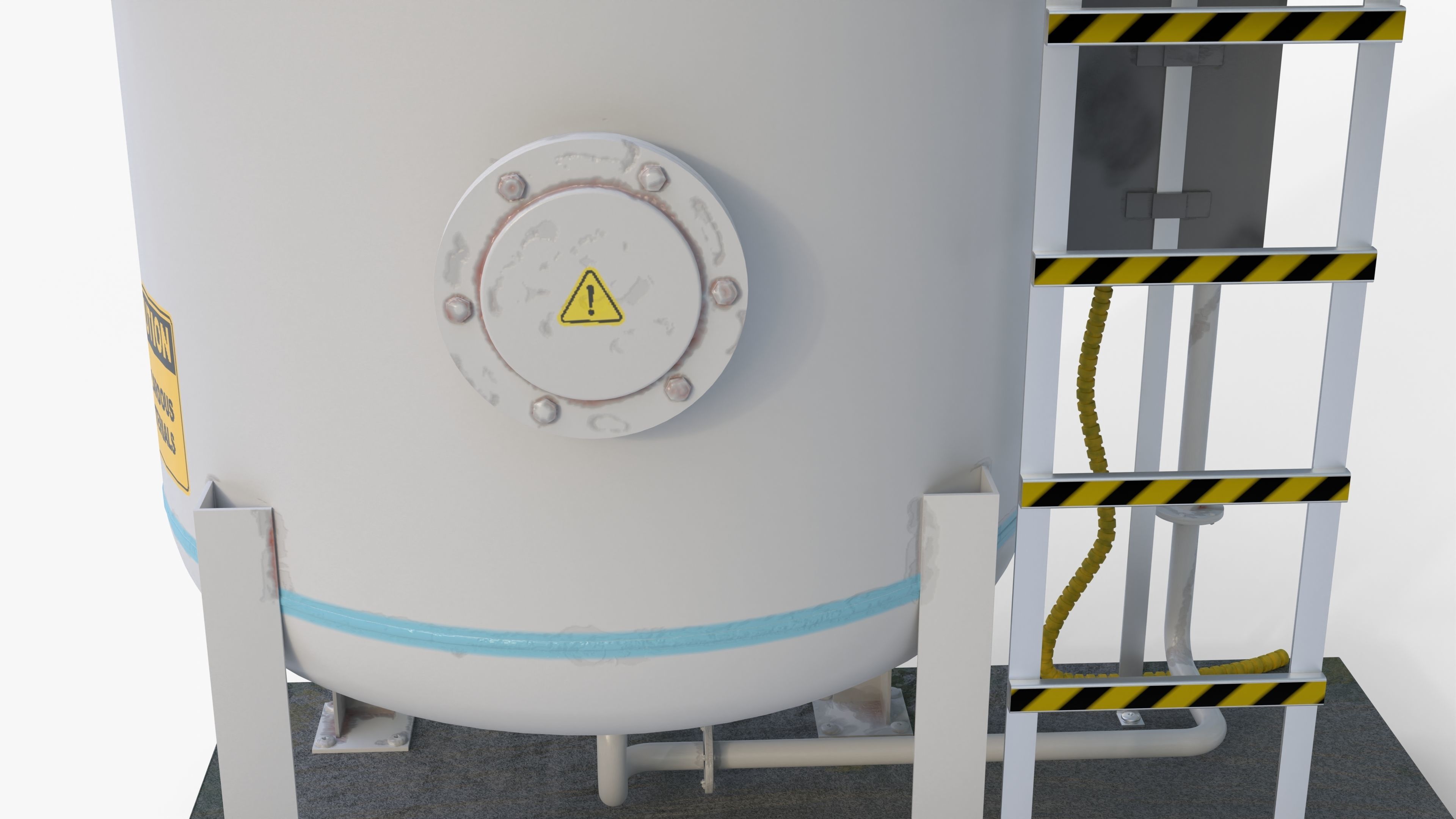 Chemical storage cylinder 3D model | CGTrader