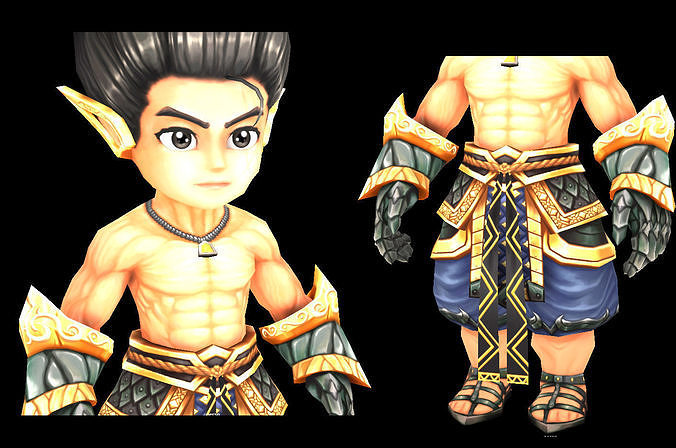 3D model Child Fighter Character 3d Low poly VR / AR / low-poly | CGTrader