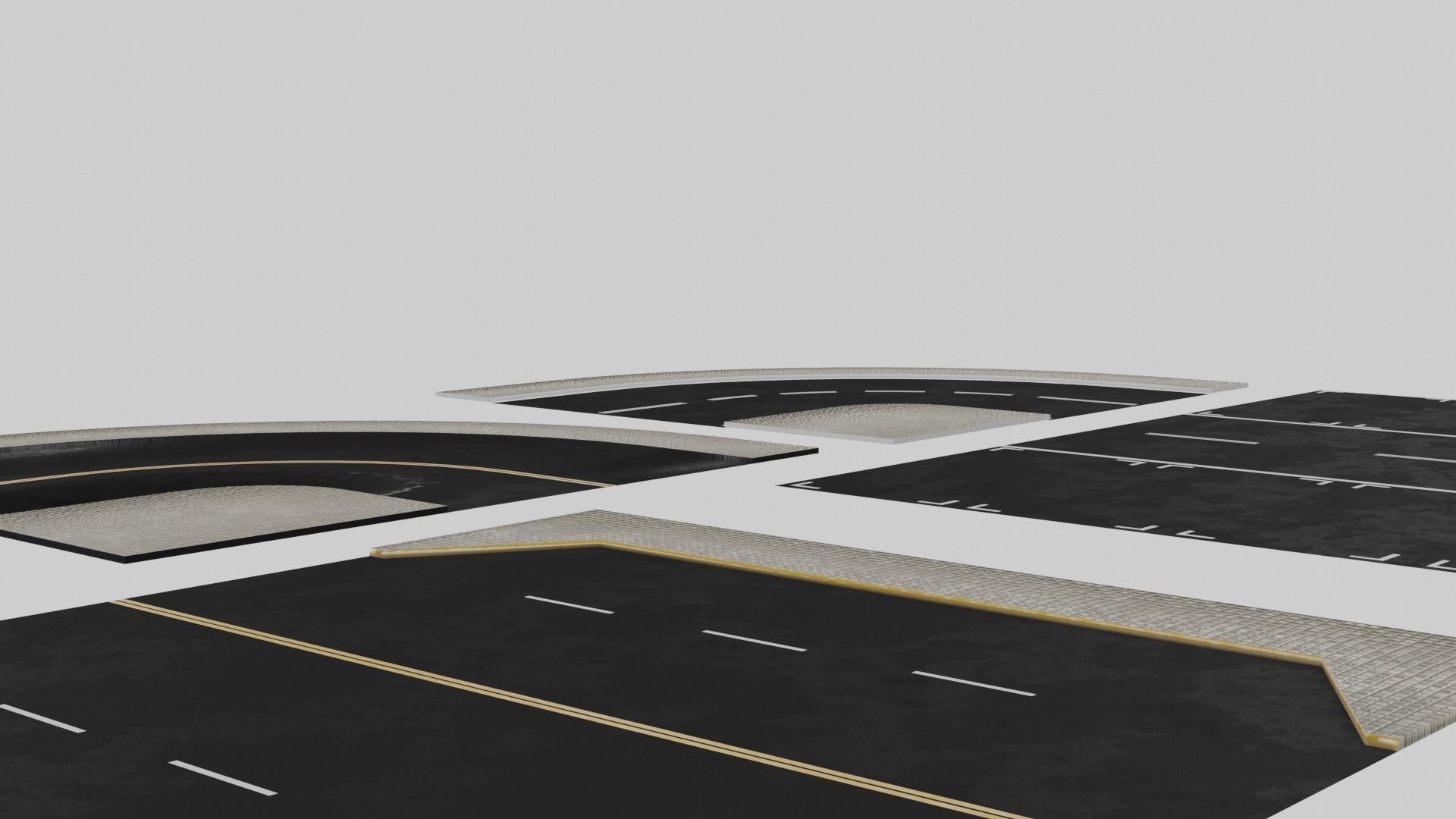 3D model Generic city road asset VR / AR / low-poly | CGTrader