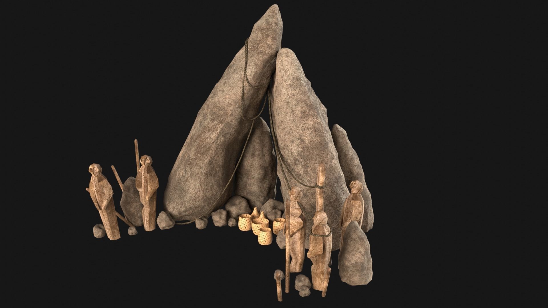 3D model CULT SACRIFICE PLACE JUNGLE SWAMP TRIBE TRIBAL AAA COLLECTION ...