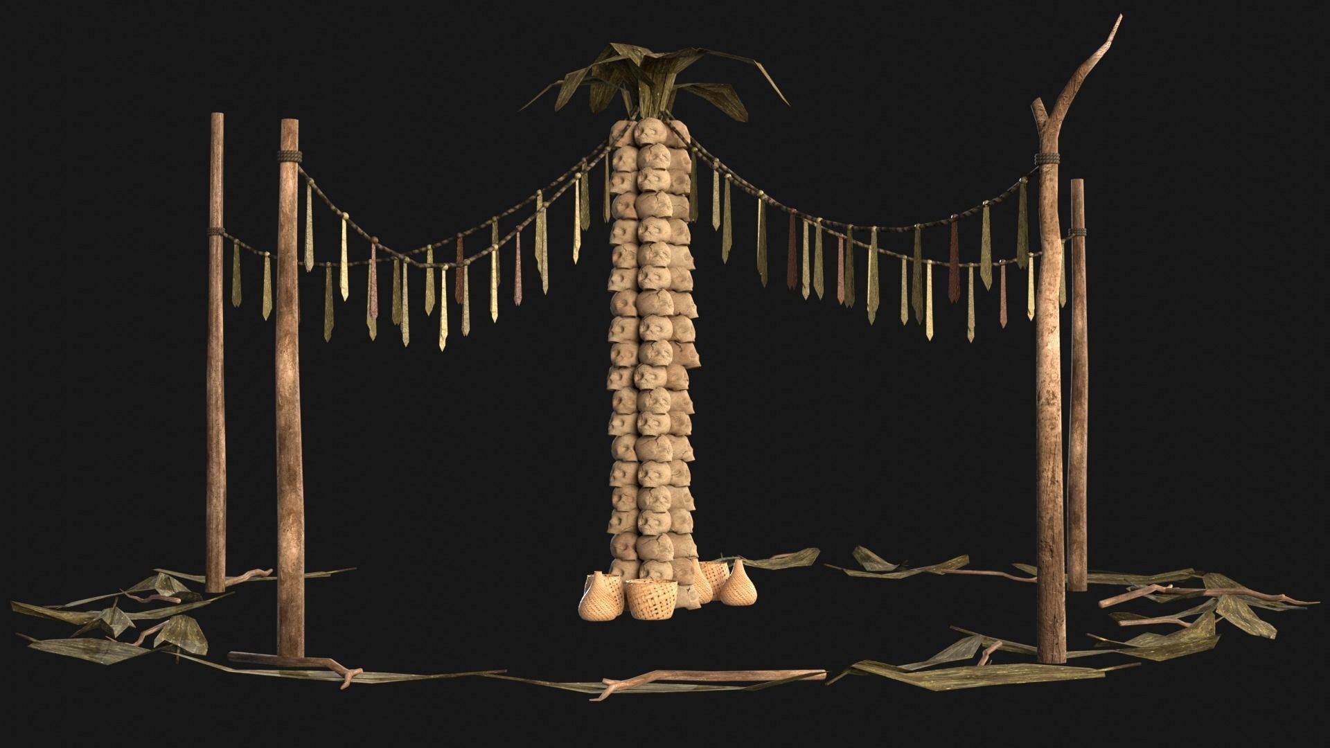 3D model CULT SACRIFICE PLACE JUNGLE SWAMP TRIBE TRIBAL AAA COLLECTION ...