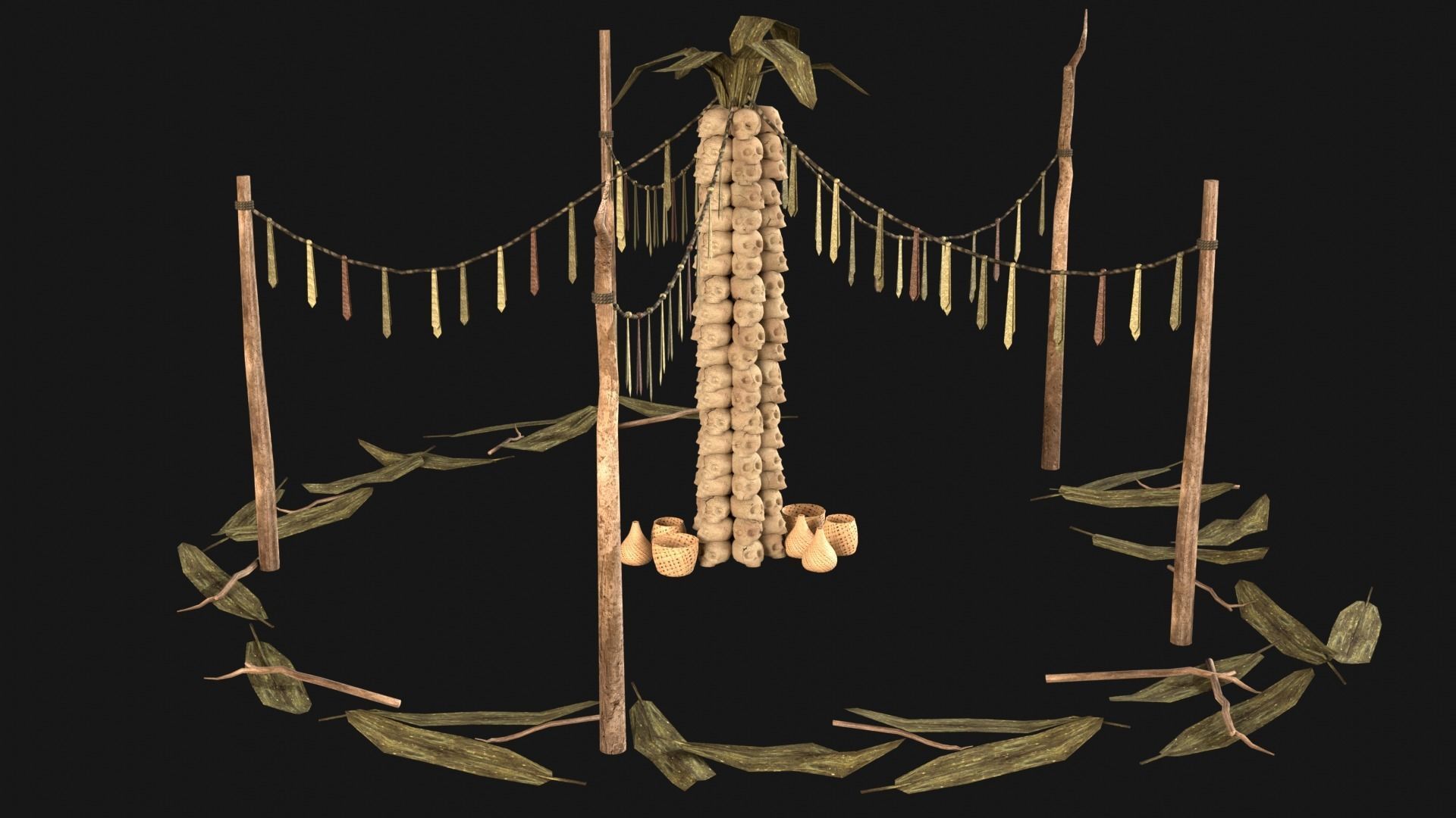 3D model CULT SACRIFICE PLACE JUNGLE SWAMP TRIBE TRIBAL AAA COLLECTION ...