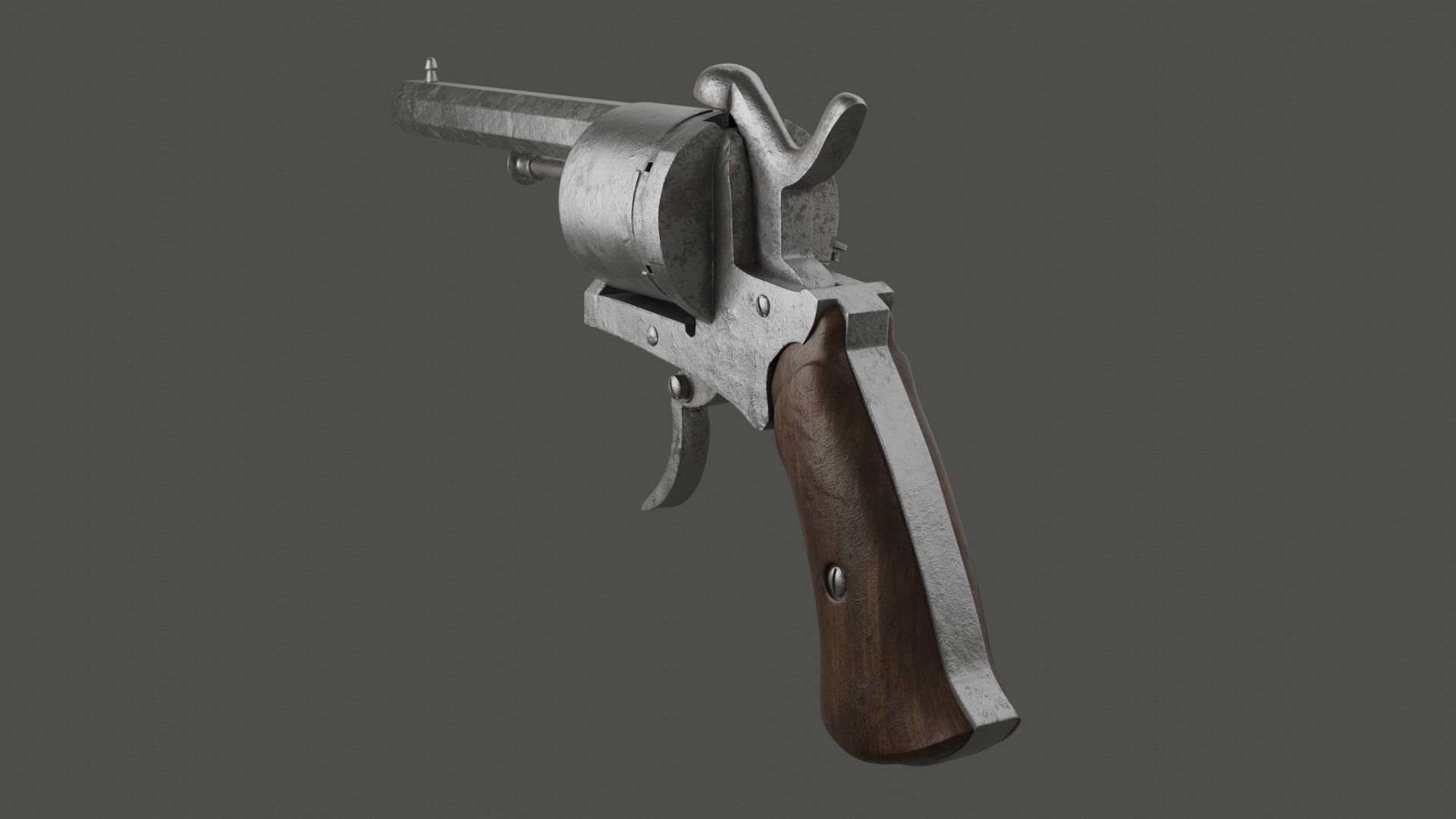 Revolver - textured - clean topology free 3D model | CGTrader