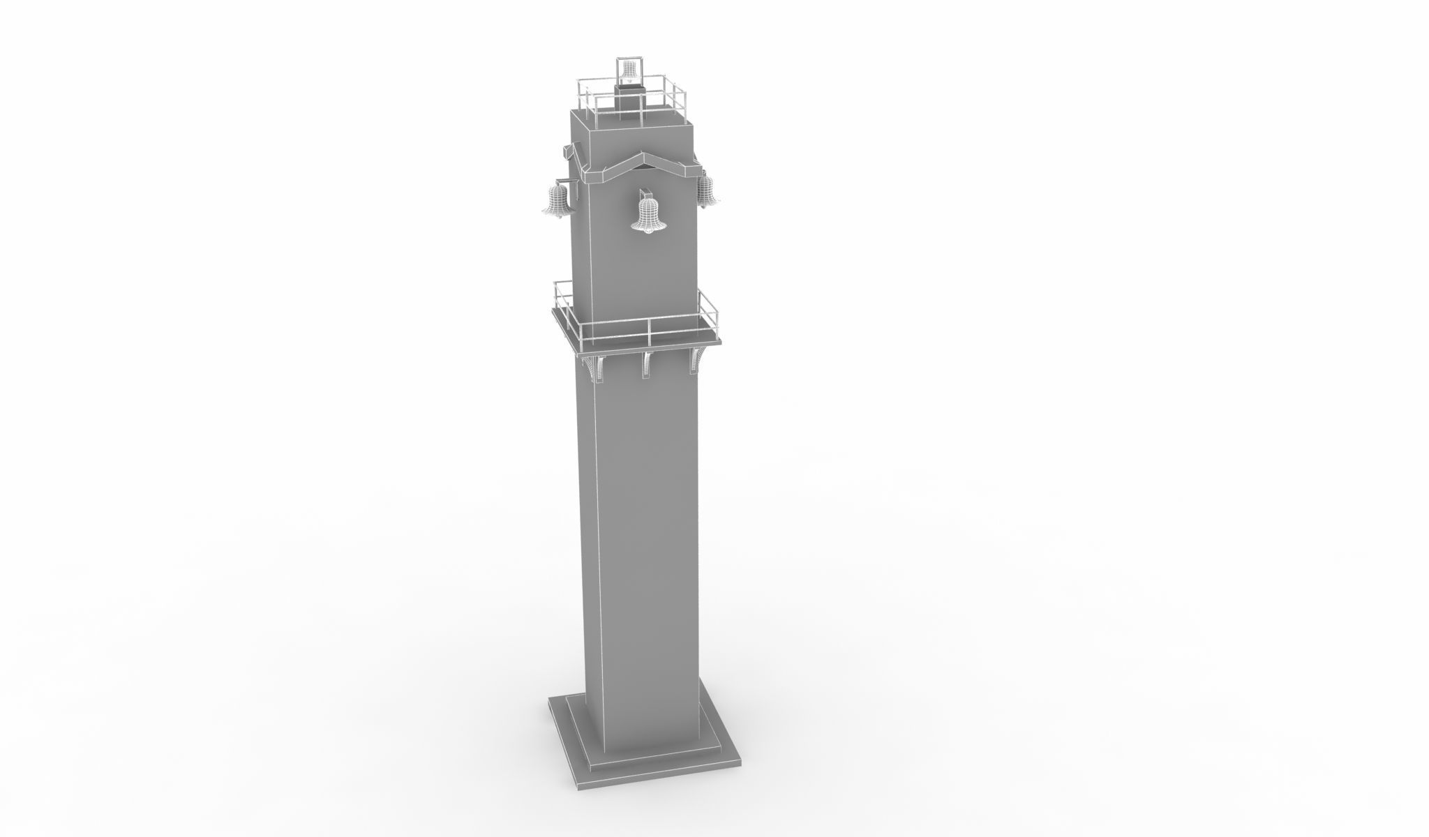3D model City Avenue Clock Tower VR / AR / low-poly | CGTrader