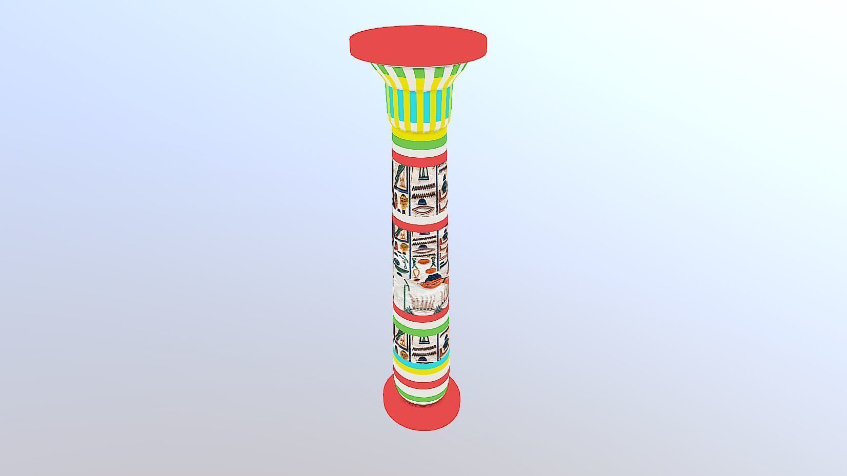 3D model Ancient Egypt Column VR / AR / low-poly | CGTrader