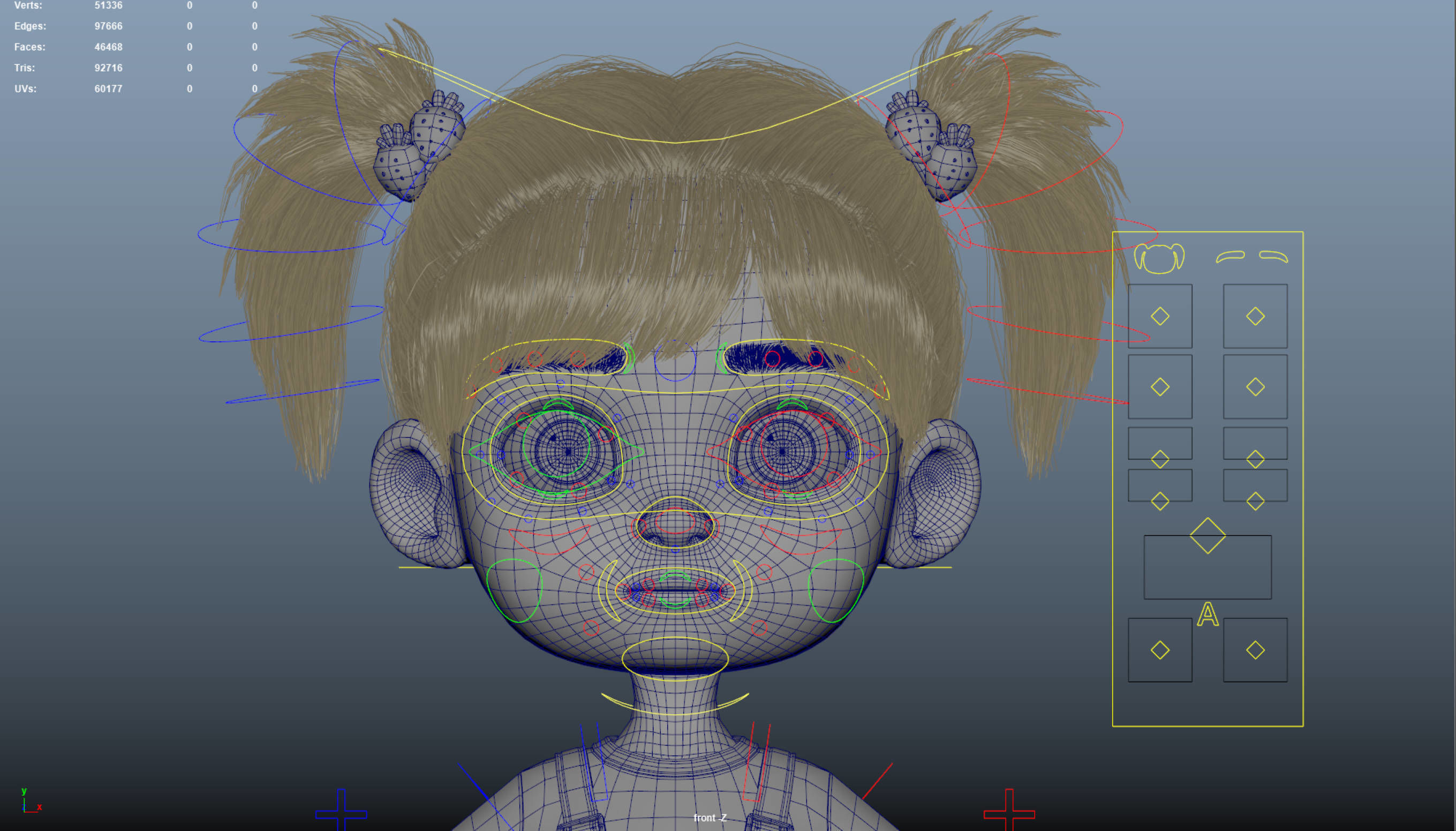 Cartoon Girl Rigged 3D model rigged | CGTrader