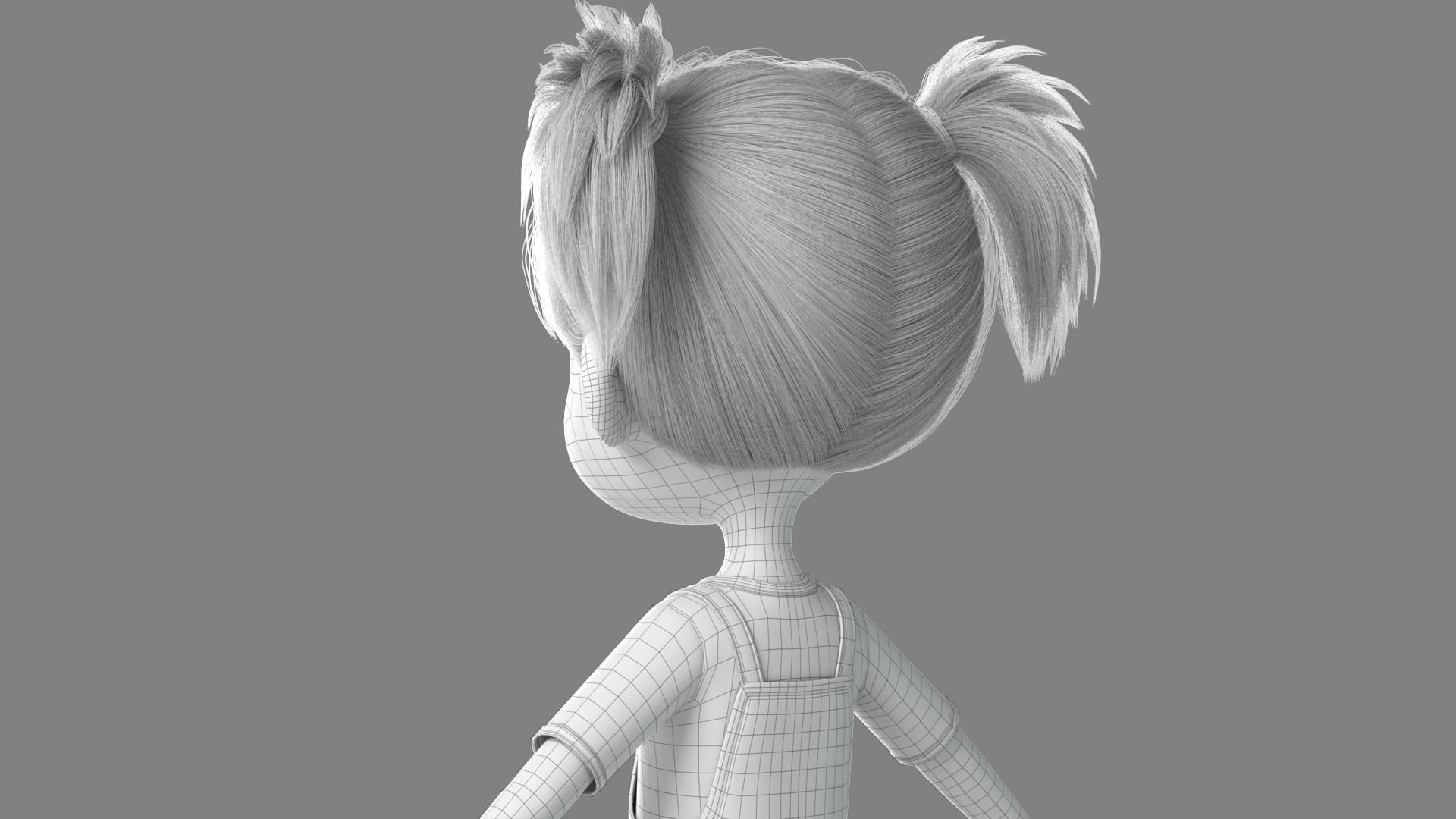 Cartoon Girl Rigged 3D model rigged | CGTrader