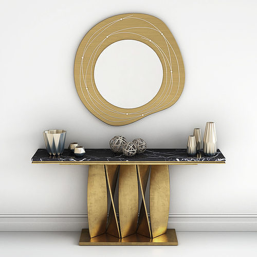 Cordon Mirror and Spiro Console 3D model | CGTrader