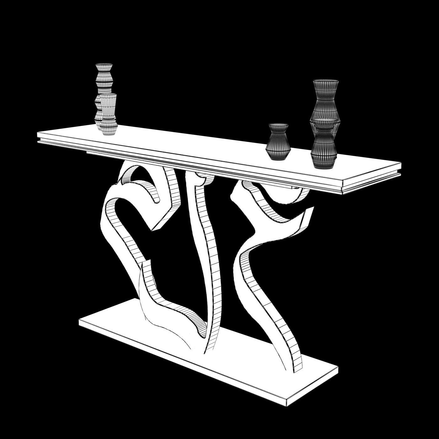 Arabic Console Table Alem 3D model | CGTrader