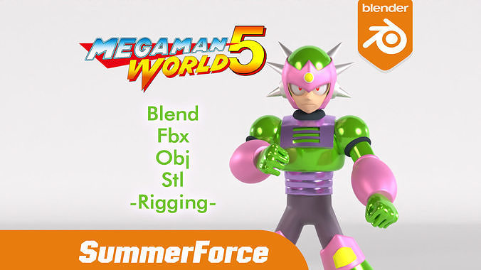 Mercury Mega Man V 3D 3D model rigged | CGTrader