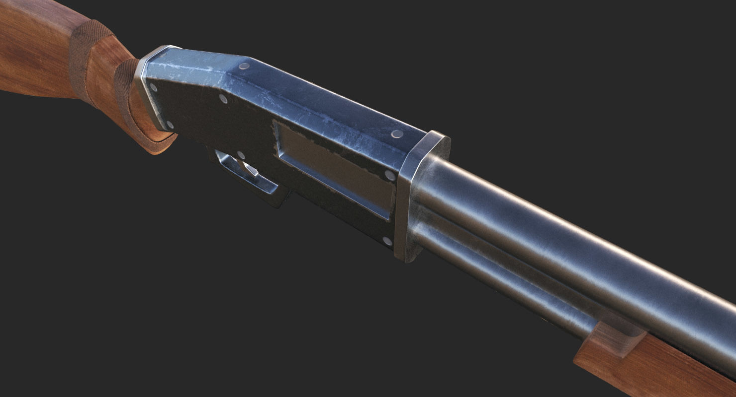 Stylized Shotgun 3D model | CGTrader