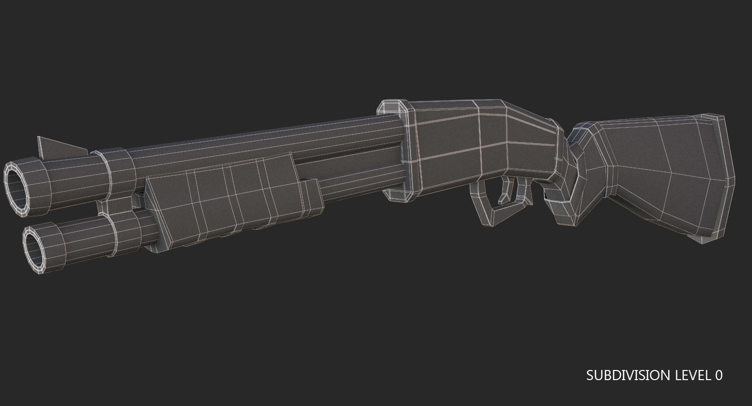 Stylized Shotgun 3D model | CGTrader