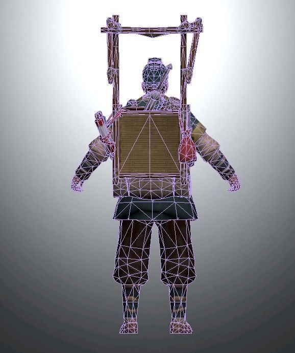 3D model Ancient Asians people tradesman VR / AR / low-poly | CGTrader