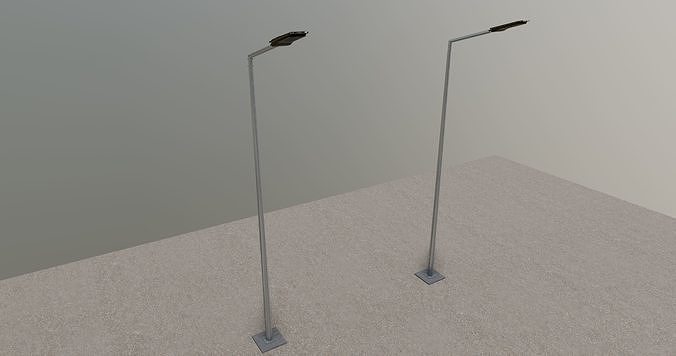 5mt Conical Lighting Pole Single Consol 3D model | CGTrader