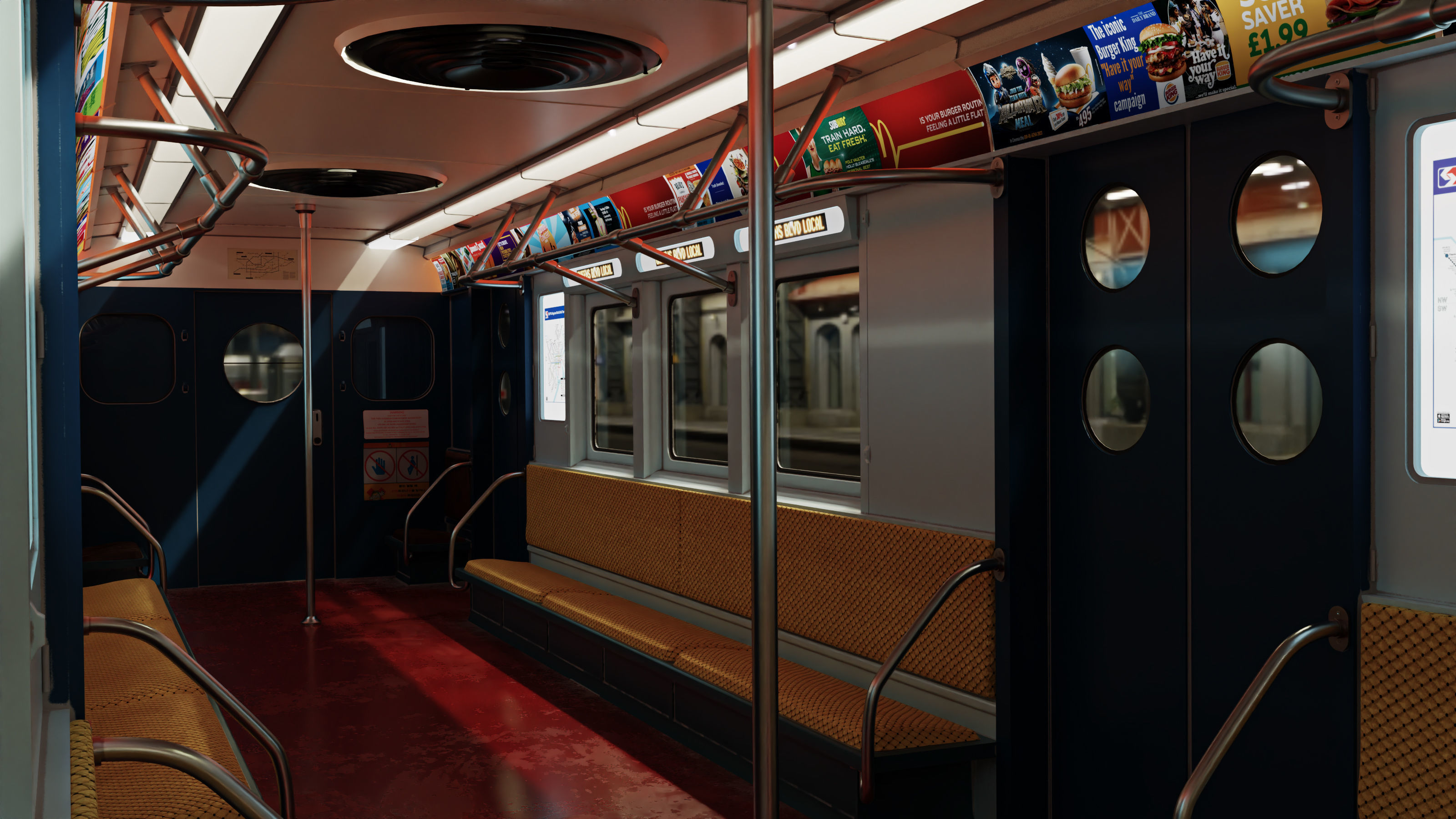 NYC Subway Car Interior 3D model | CGTrader