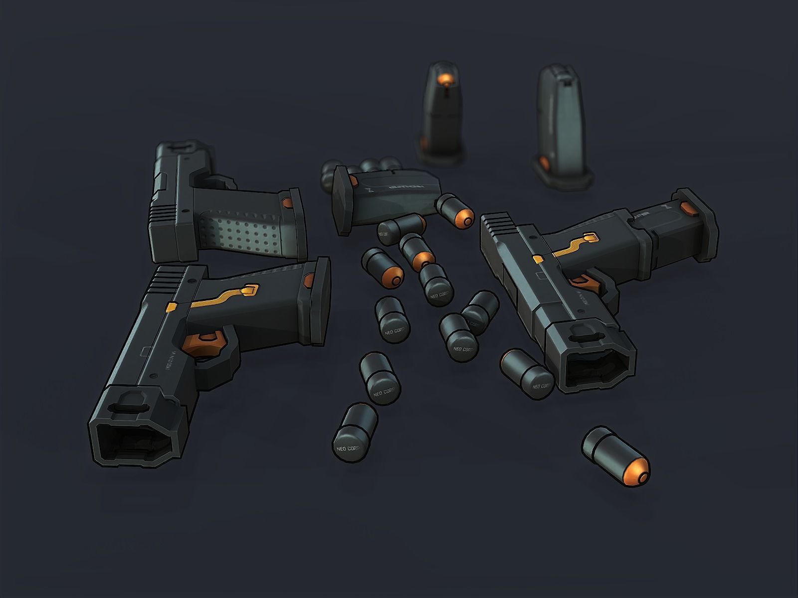 3D model Sci-Fi Glock VR / AR / low-poly | CGTrader