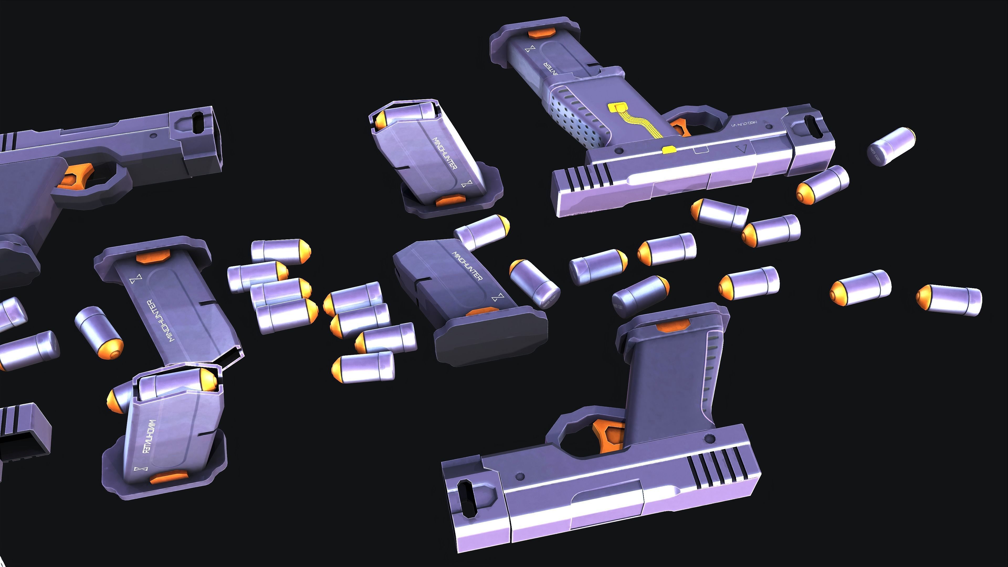 3D model Sci-Fi Glock VR / AR / low-poly | CGTrader