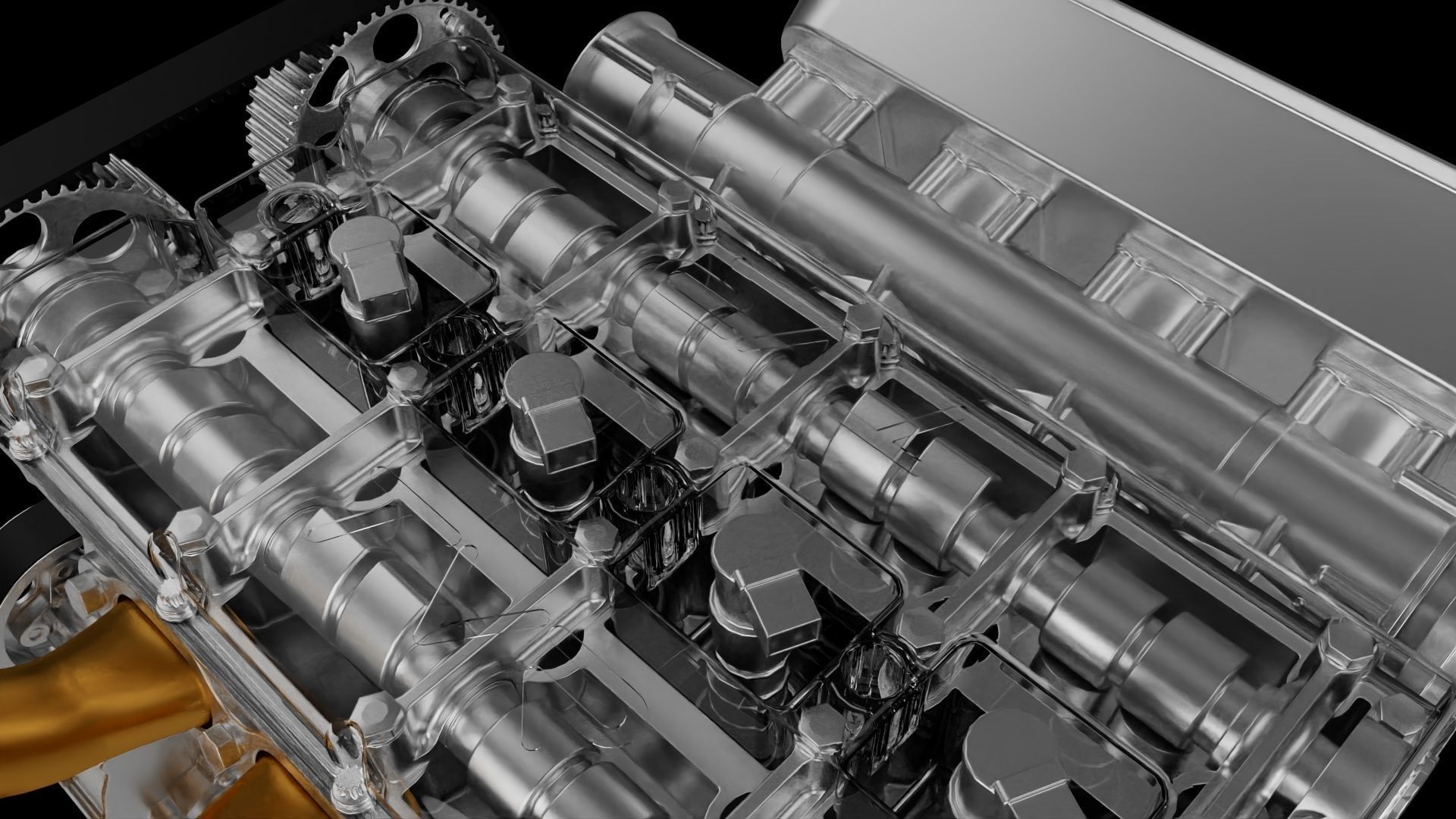 V4 car piston engine 3D model 3D printable | CGTrader