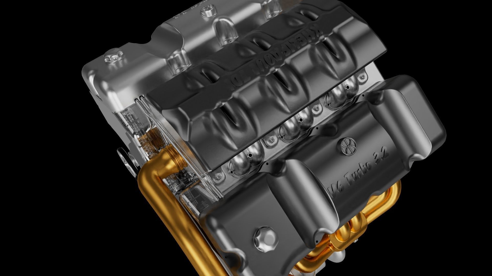 V6 engine 3D model 3D printable | CGTrader