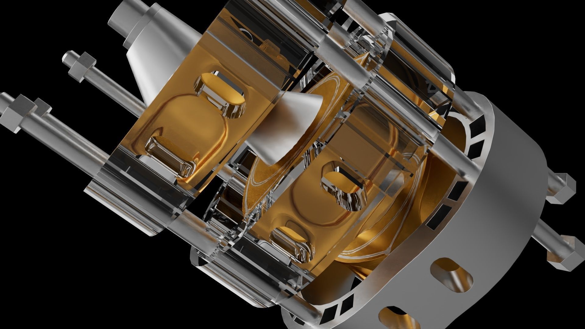 Three combustion chambers 3D model 3D printable | CGTrader