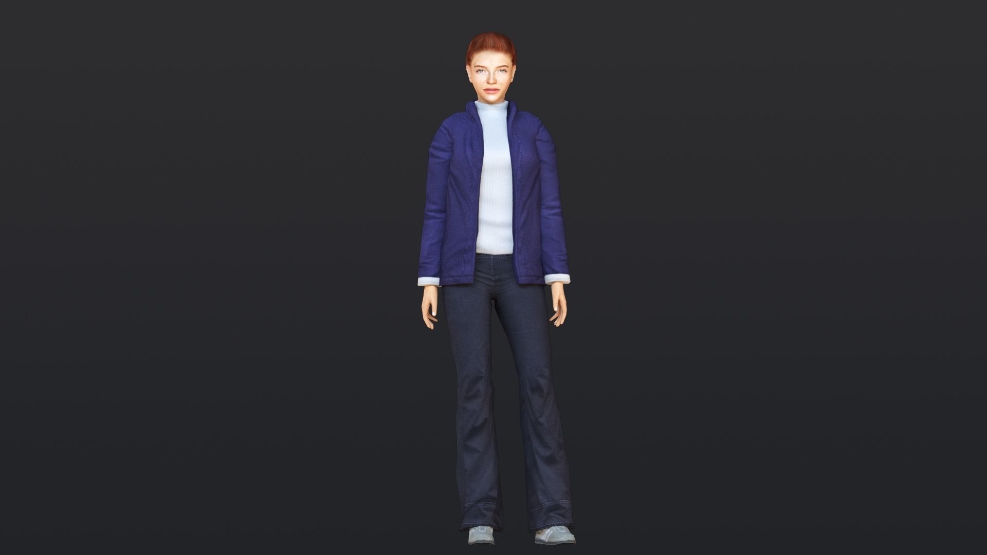 3D model Woman 50 With 52 Animations 32 Morphs VR / AR / low-poly ...