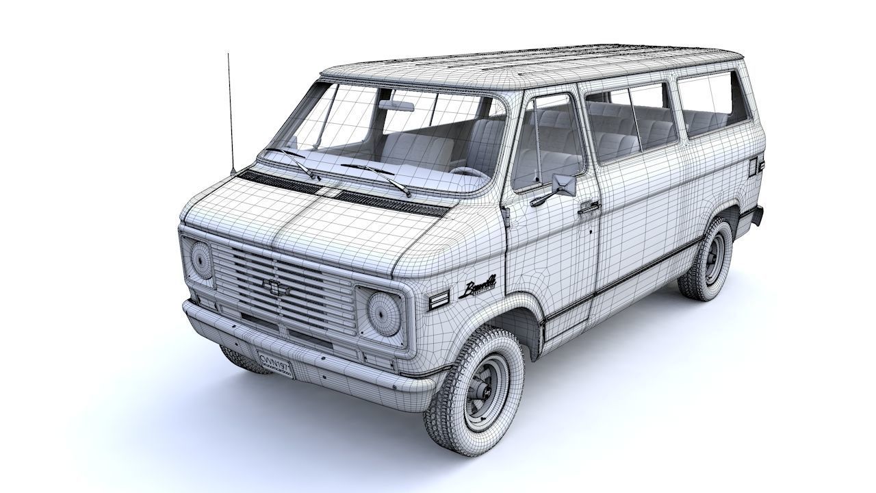 Chevy Van Beauville 1971 3D model | CGTrader