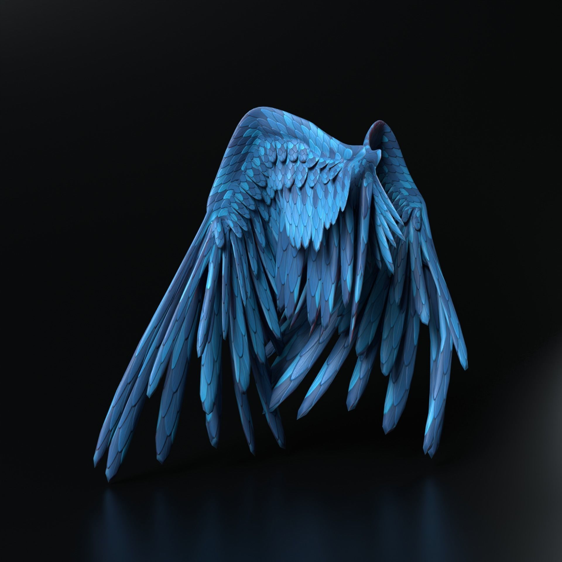 Feather Wings 3D model animated rigged | CGTrader