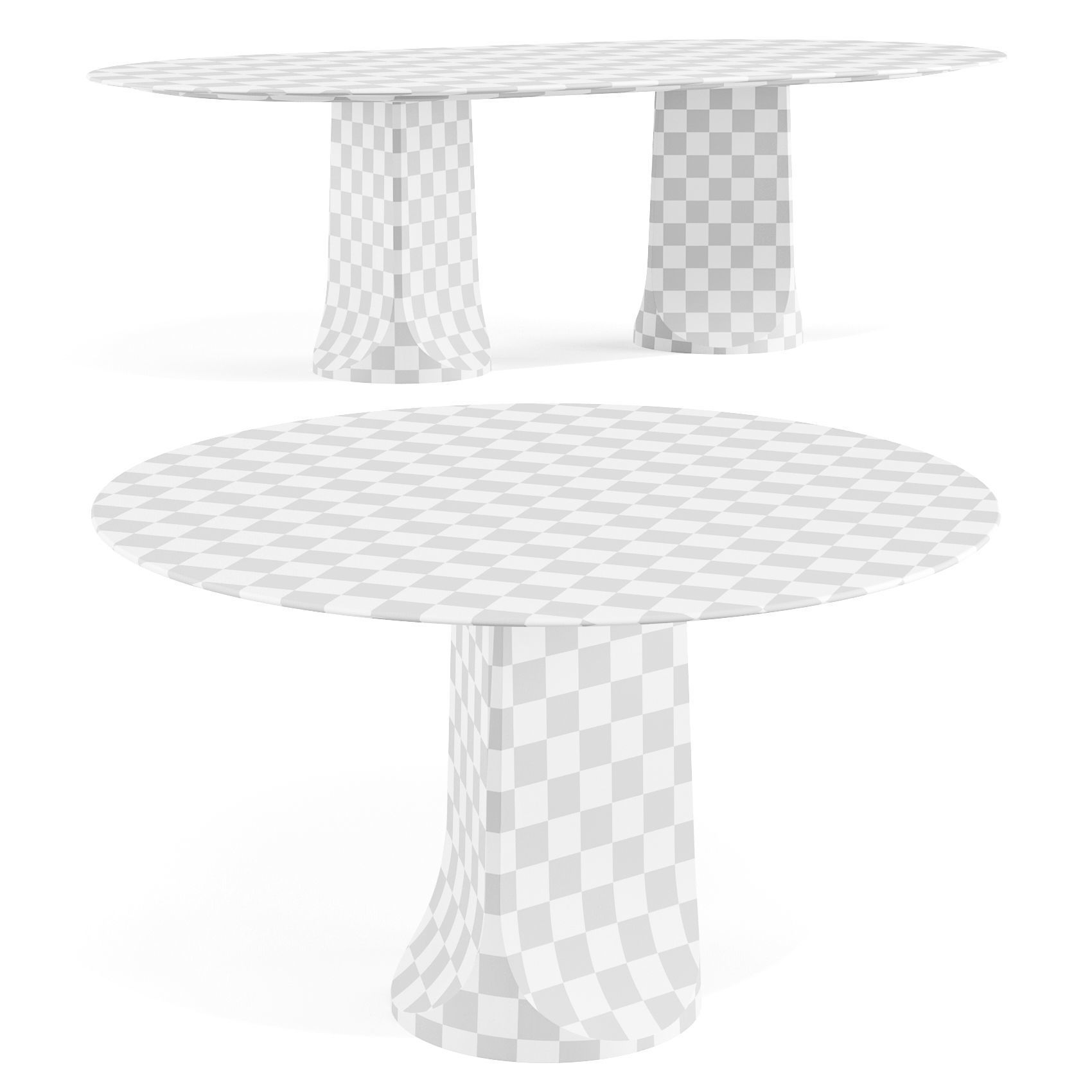 Tacchini Togrul - Dining Tables Set 01 3D model | CGTrader