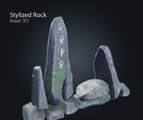 Stylized Rock V1 free VR / AR / low-poly 3D model | CGTrader