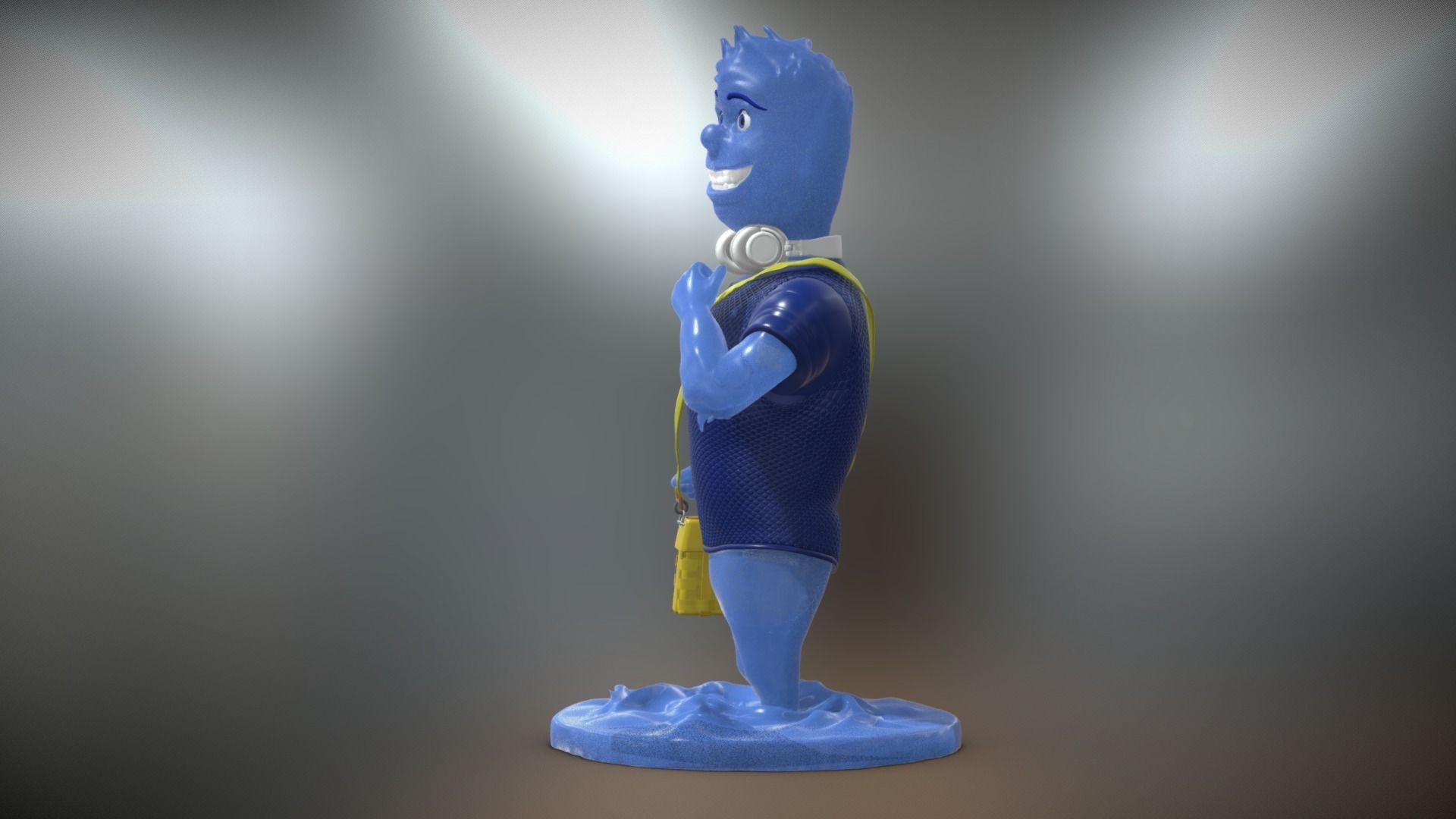 Pixar Elemental Wade Ripple printable 3D model 3D printable | CGTrader