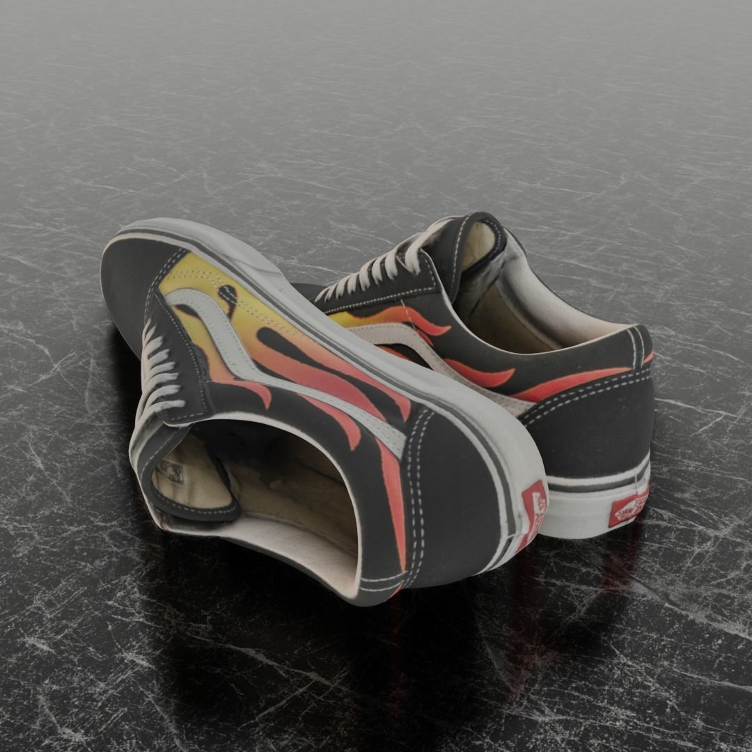 3D model VANS 3D SHOES - FLAME VR / AR / low-poly | CGTrader