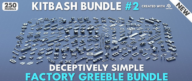 Factory Greeble Kitbash Bundle 250 Models 3D model | CGTrader