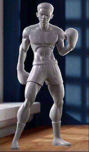 THE BOXER - FIGURINE- 3D model 3D printable | CGTrader