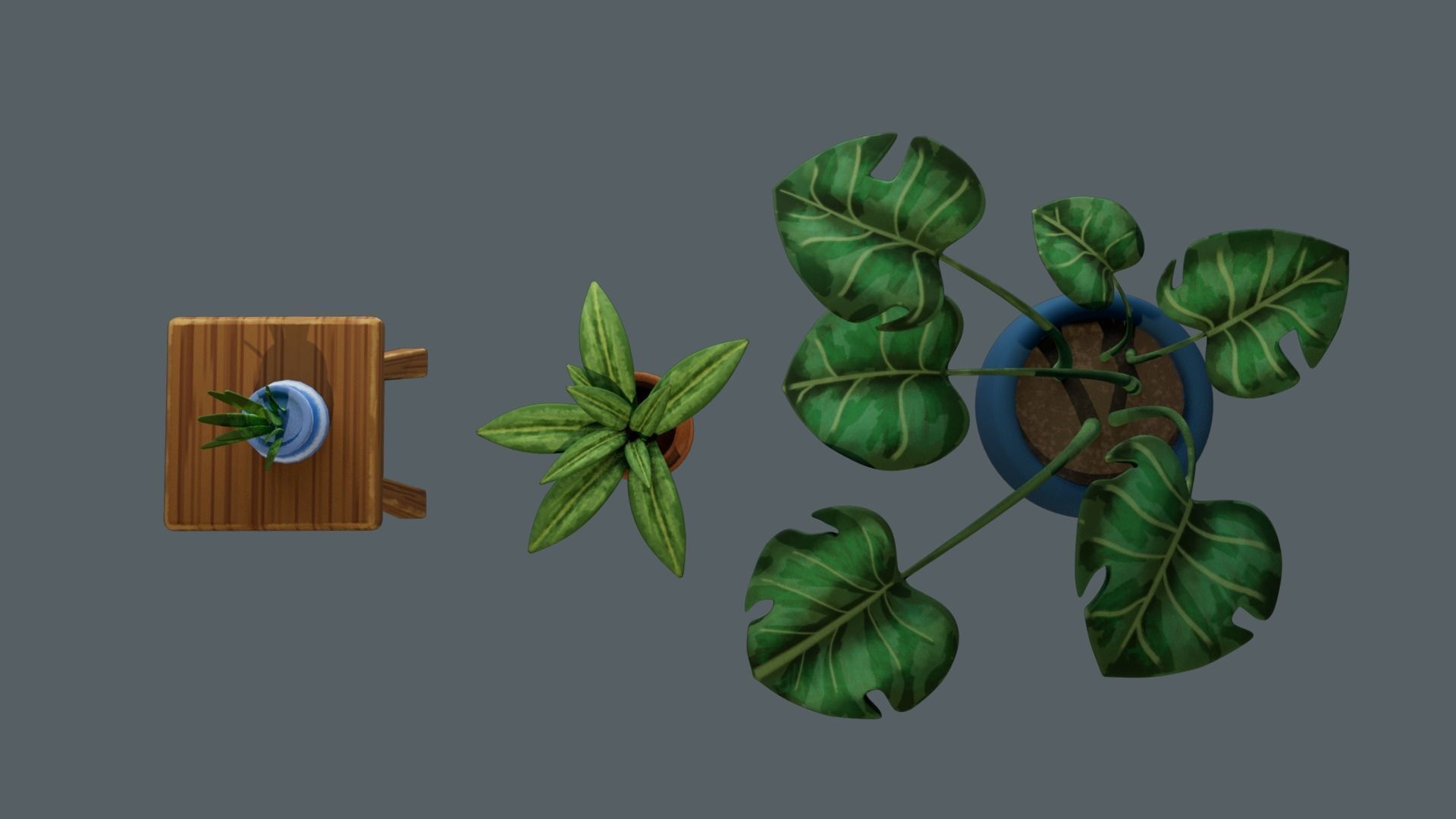 Handpainted Plants 3D model | CGTrader