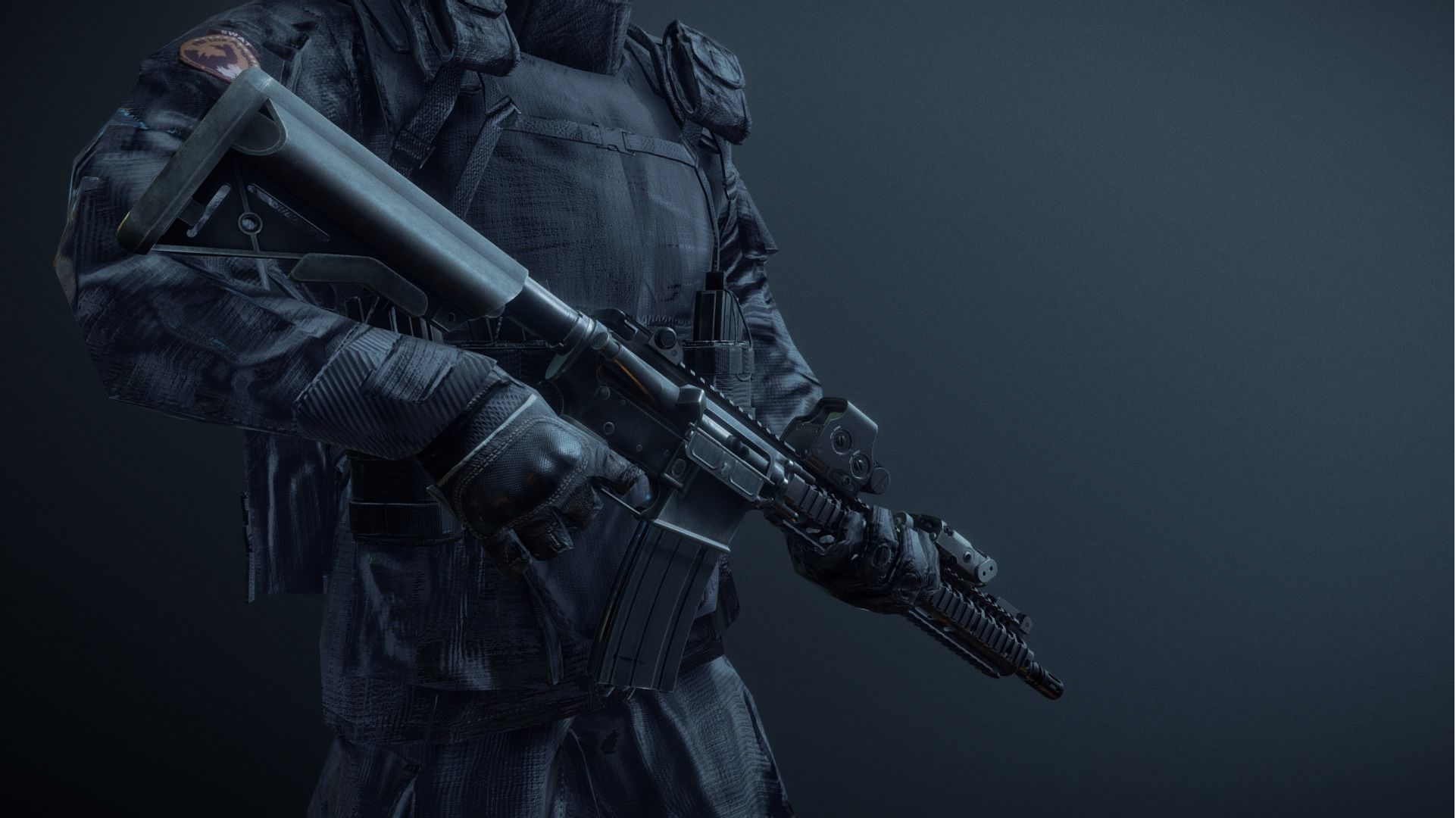 SWAT operator 3D model animated rigged | CGTrader